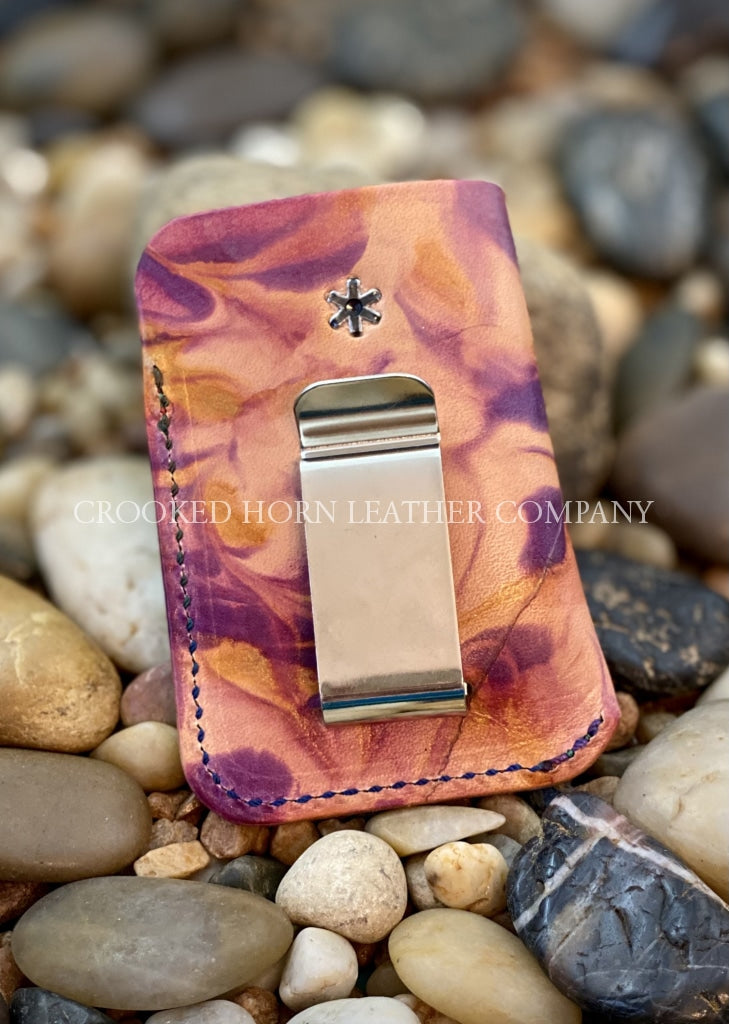 Hippies and Cowboys Front Pocket Wallet – Crooked Horn Leather Company